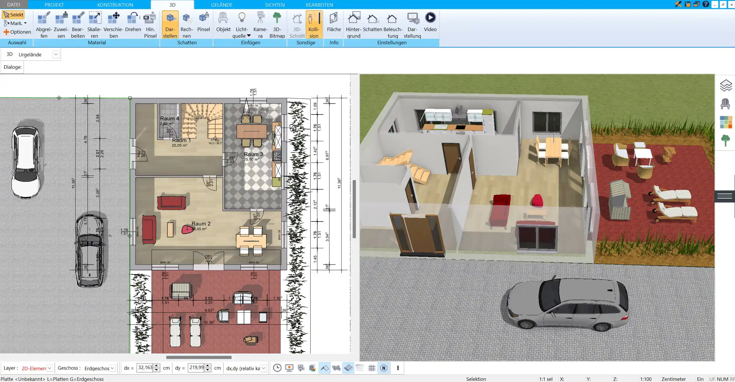 Kubus Grundriss planen – im HausDesigner3D